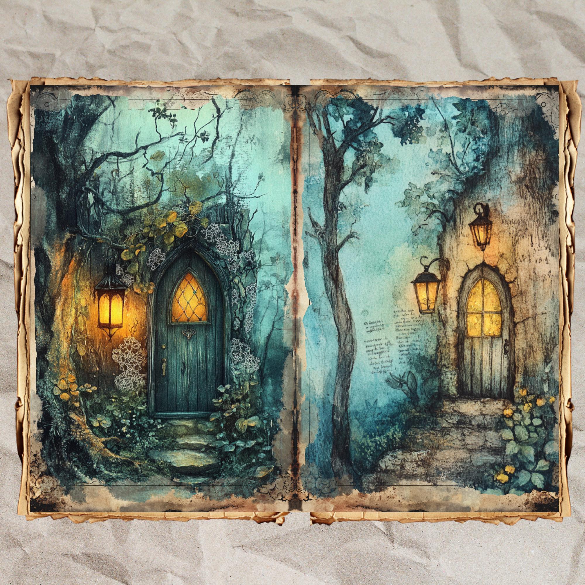 Fairy Door Junk Journal Pages: Shabby Chic Ephemera (digital Download ...