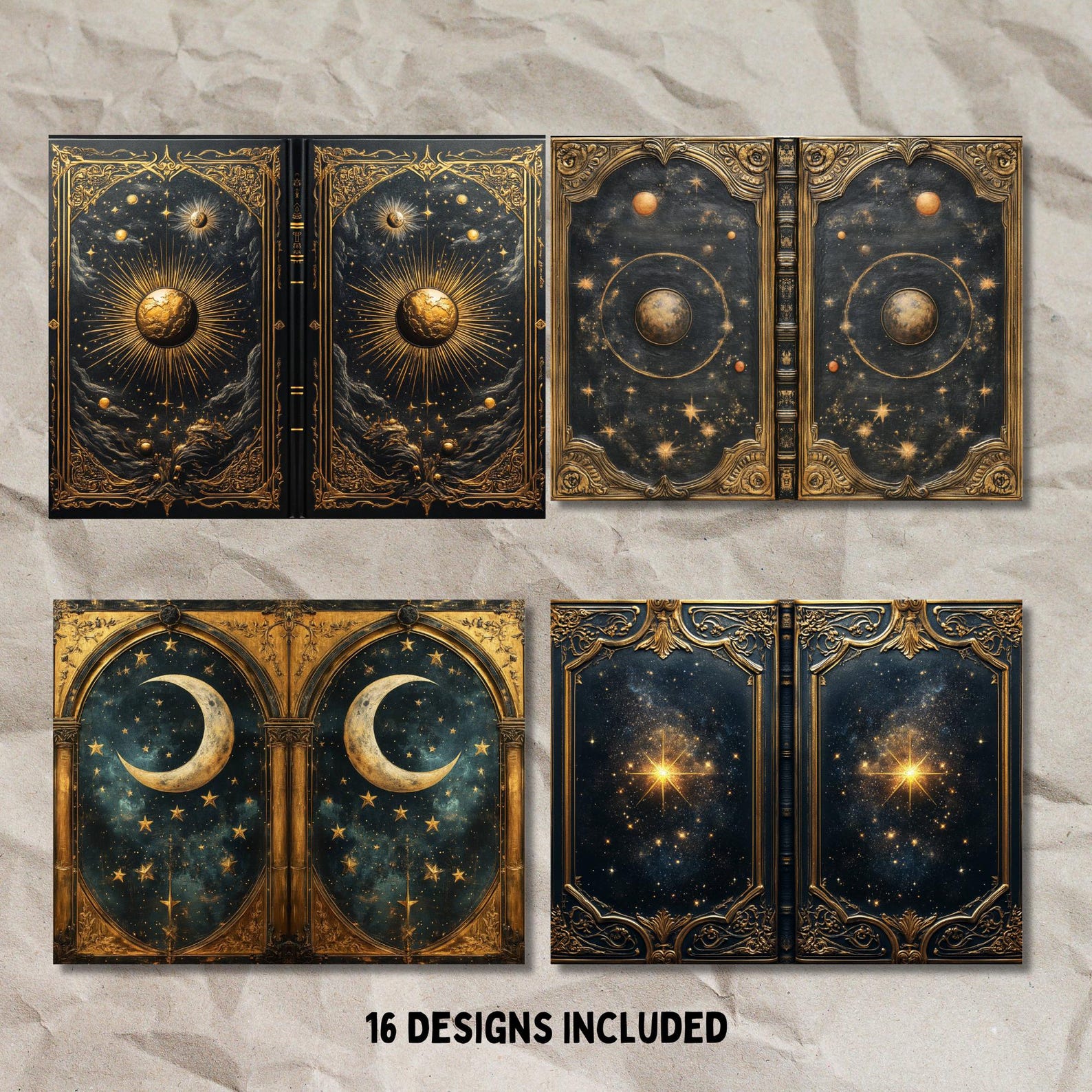 Astronomy Book Cover | Vintage Book Cover Junk Journal Cover Kit ...