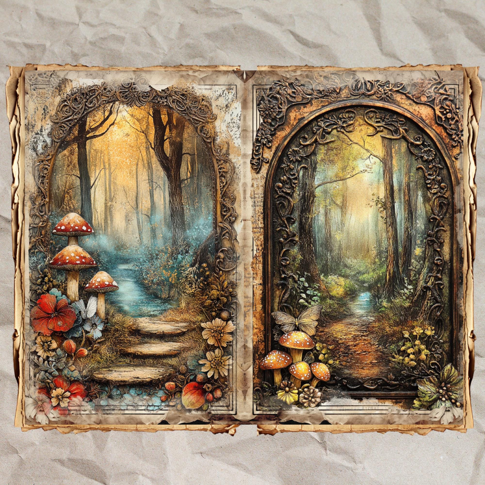 Fairy Tale Junk Journal Pages: Vintage Shabby Chic Collage (digital ...