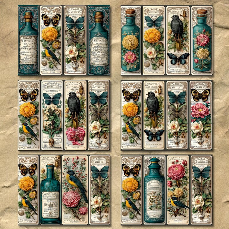 Vintage Butterfly Apothecary Labels | Printable Ephemera for Junk ...
