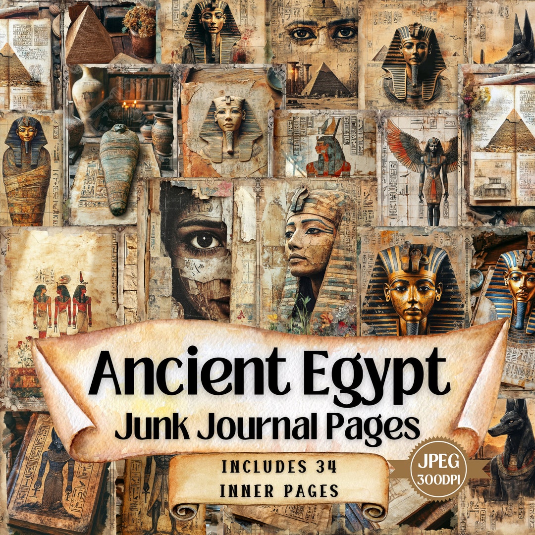 Ancient Egypt Junk Journal Pages: Vintage Ephemera (JPEG) - Etsy