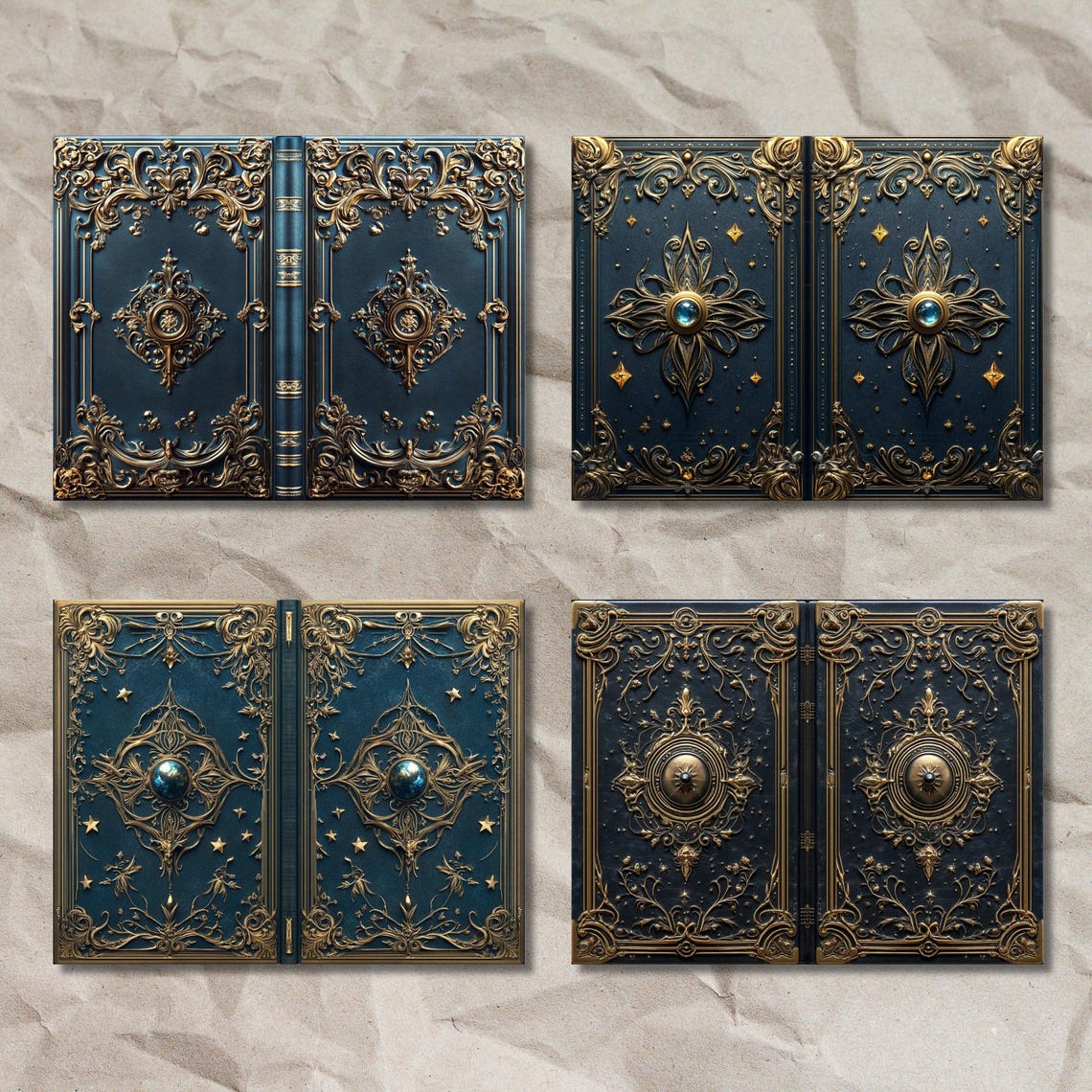 Magical Book Covers | Vintage Book Cover Junk Journal Cover Kit ...