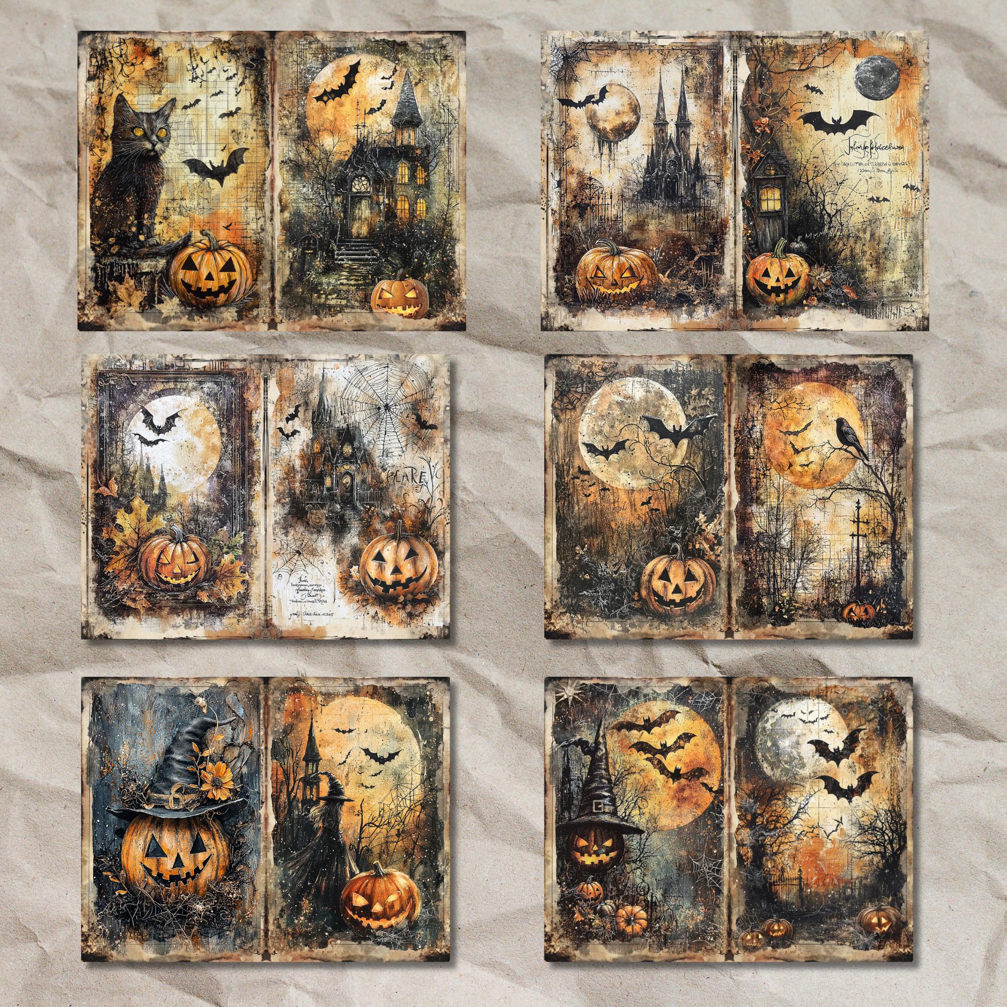 Spooky Halloween Junk Journal Pages: Vintage Horror Ephemera (45 JPEG ...