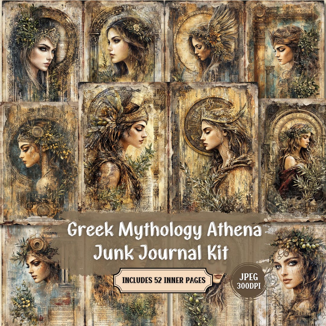 Athena Junk Journal Kit: Greek Mythology Ephemera (digital Download) - Etsy