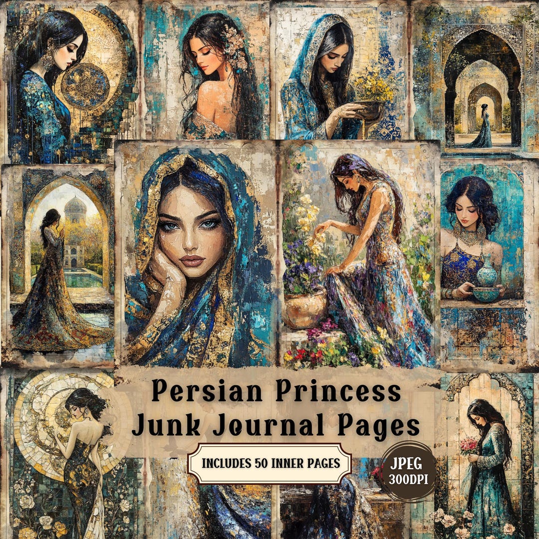 Persian Princess Junk Journal Pages: Vintage Islamic Ephemera (digital ...