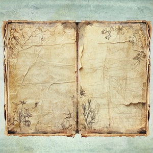 Floral Blank Line Junk Journal Printable Pages, Floral Journal Vintage ...