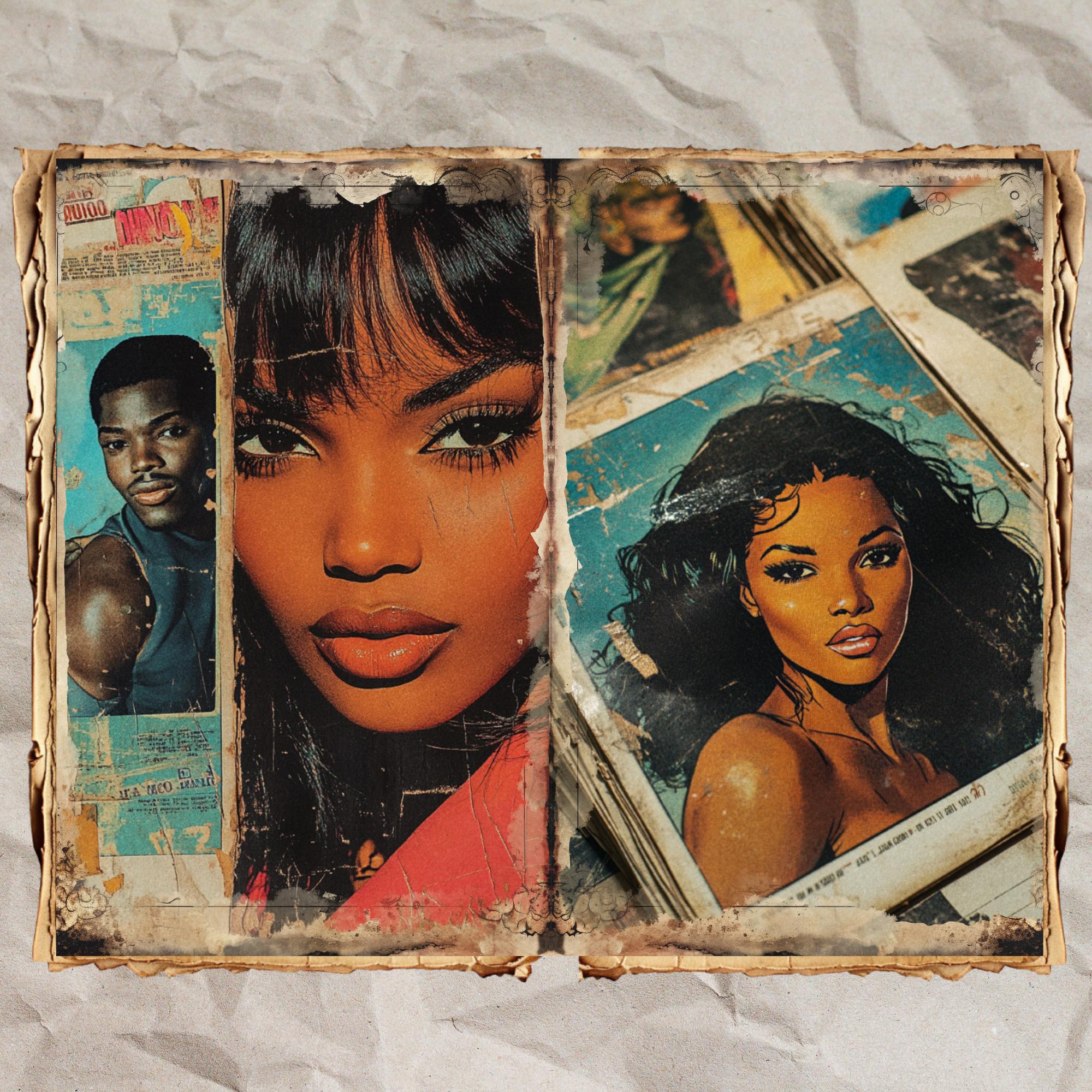 Retro Comic Journal Pages: 90s Urban Romance, African American Art (50 ...