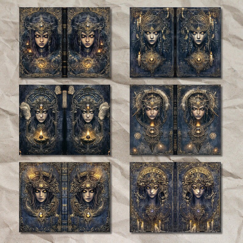 Witch Book Covers Vintage Book Cover Junk Journal Cover Kit Book of ...