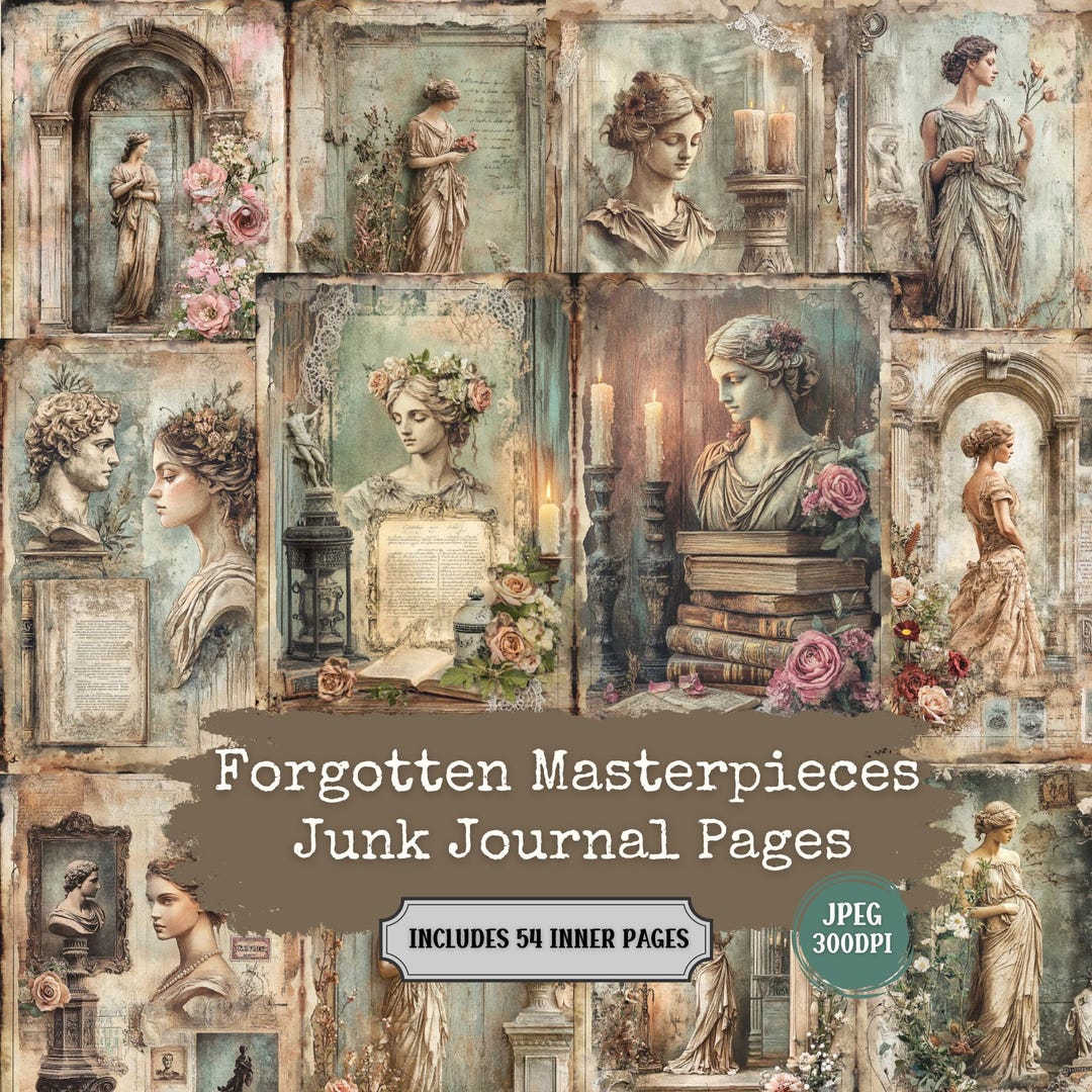 Forgotten Masterpieces Junk Journal Pages | Vintage Greek & Roman ...