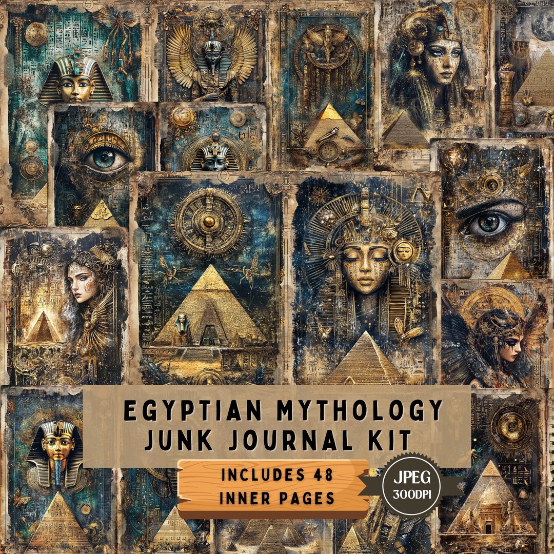 Egyptian Mythology Junk Journal Kit | Vintage Victorian-style Themed ...