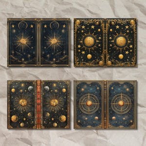 Astronomy Book Cover | Vintage Book Cover Junk Journal Cover Kit ...