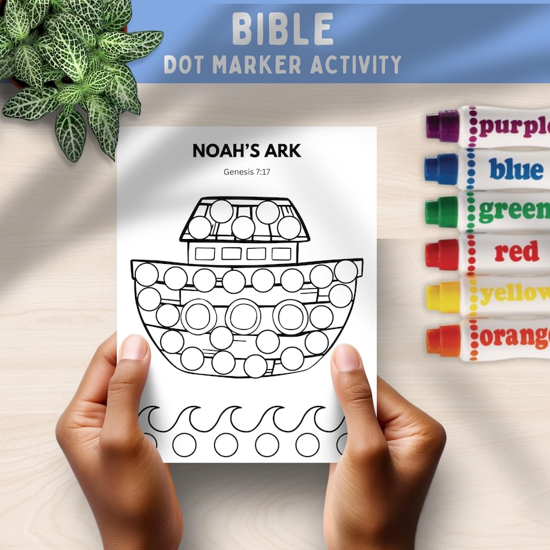 Bible Story Dot Marker, Dot Marker Jesus, Christian Printables for Kids ...