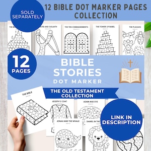 Bible Story Dot Marker, Dot Marker Jesus, Christian Printable for Kids ...
