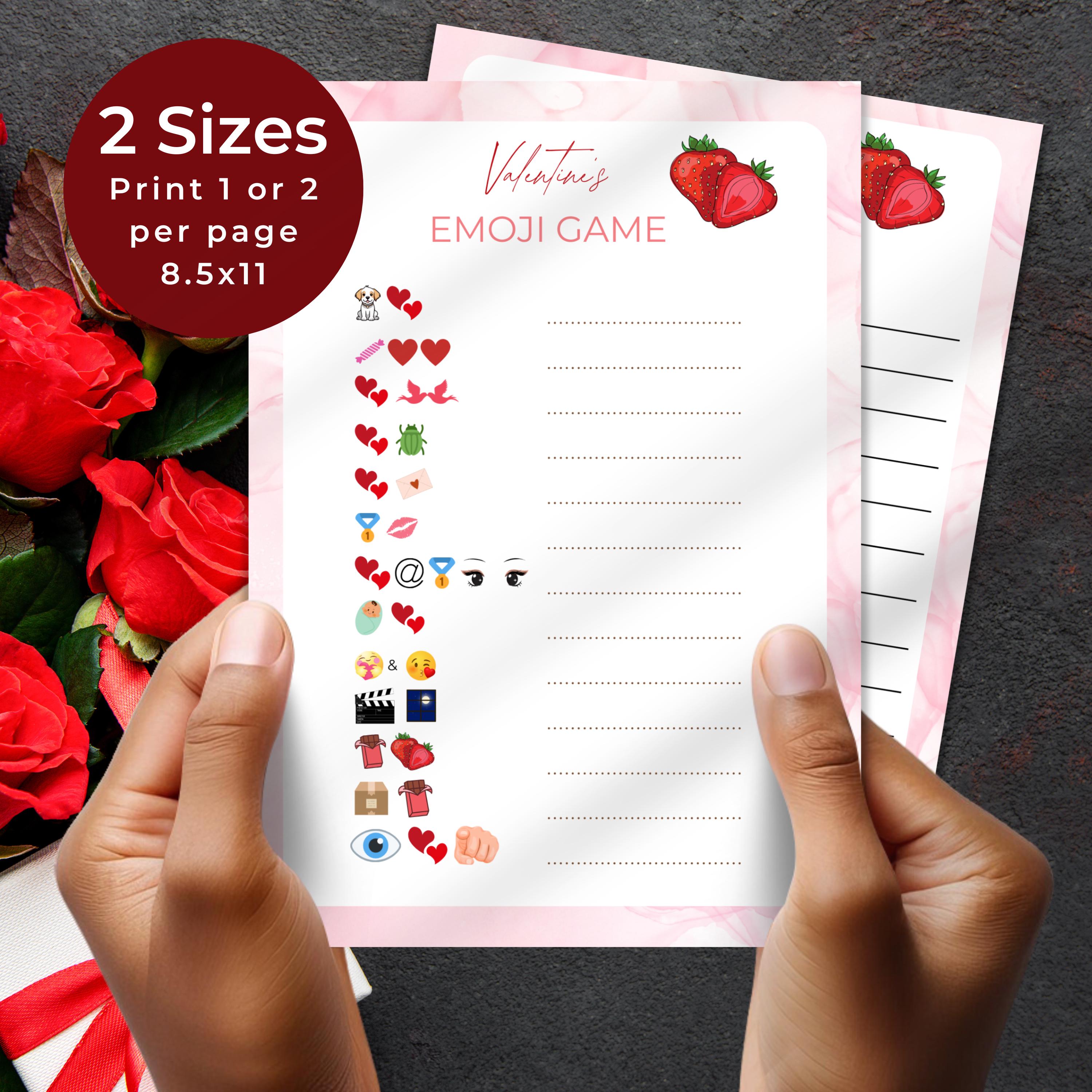 Valentine Emoji Game With Answers, Valentine's Pictionary Activity for ...