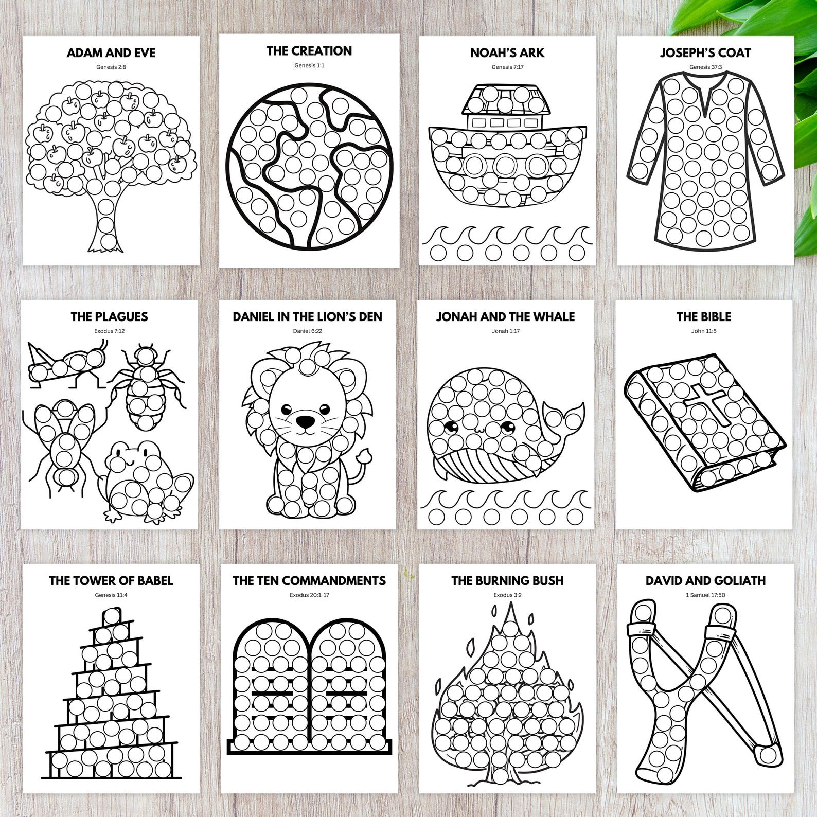 Bible Story Dot Marker, Dot Marker Jesus, Christian Printables for Kids ...