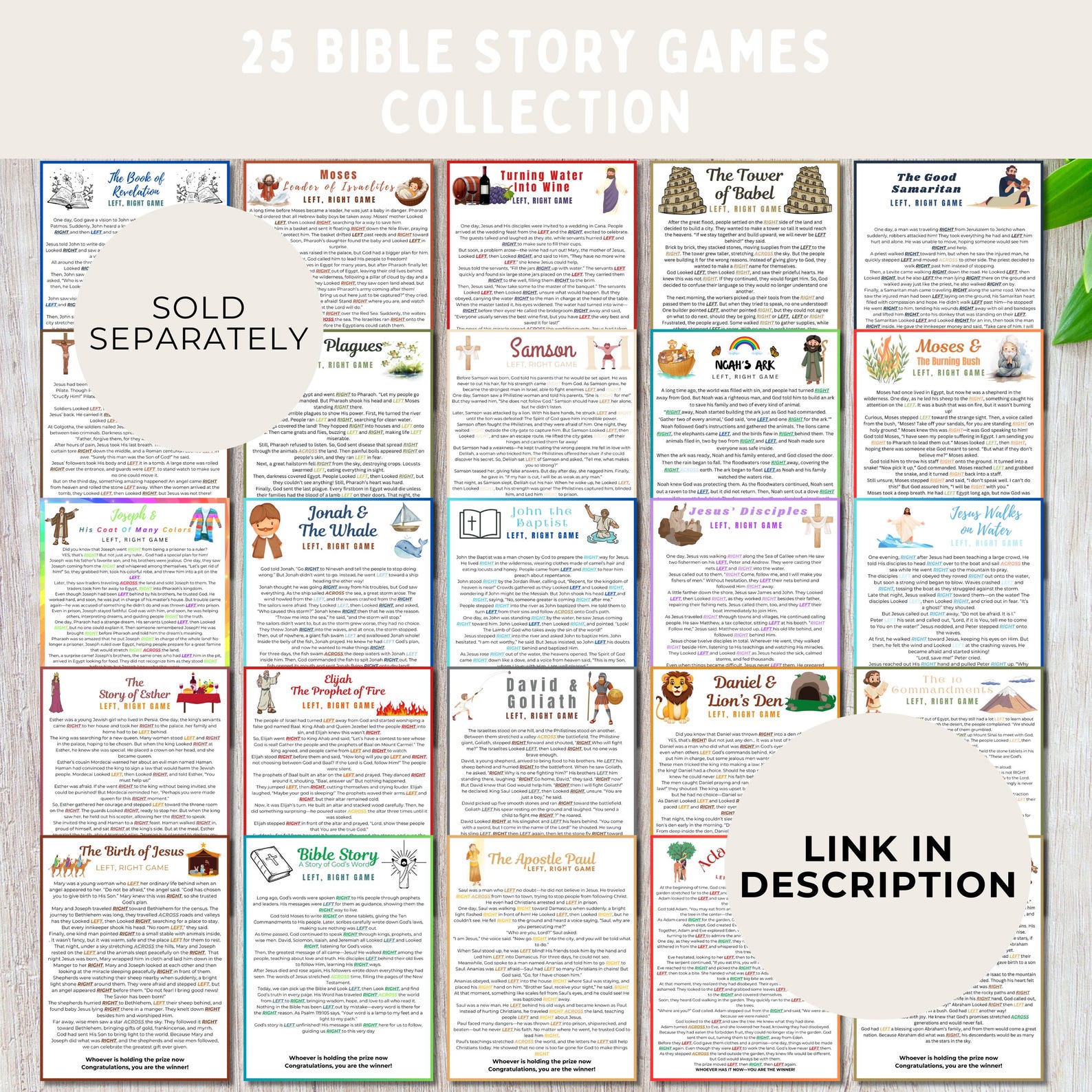 Bible Easter Left Right Game, Left Right Easter Story, Pass the Prize ...