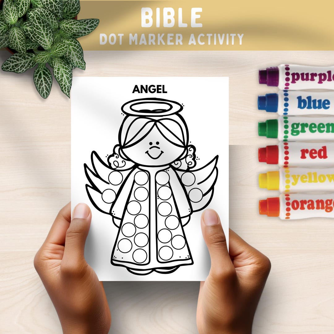 Bible Story Dot Marker, Dot Marker Jesus, Christian Printable for Kids ...