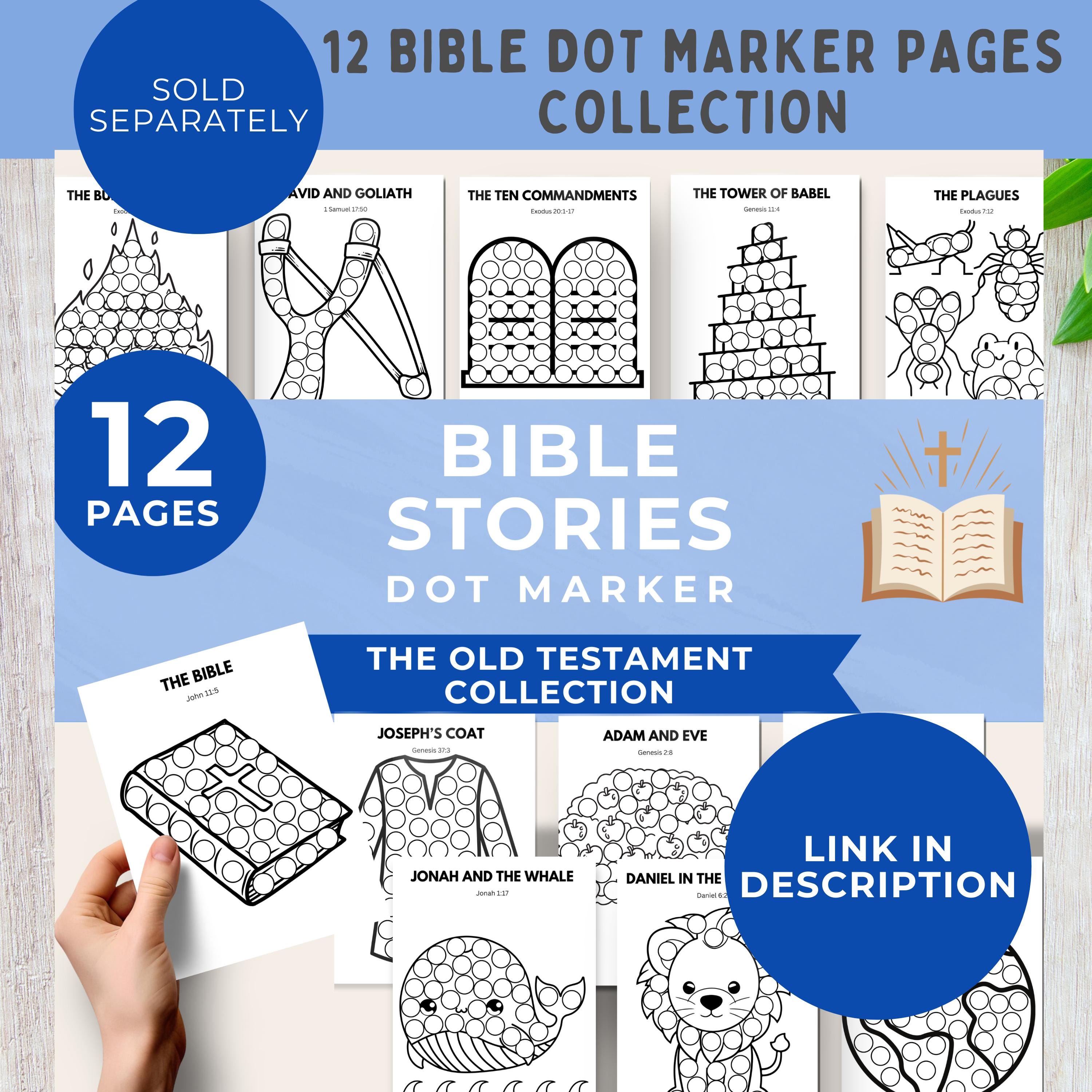 Bible Story Dot Marker, Dot Marker Jesus, Christian Printable for Kids ...