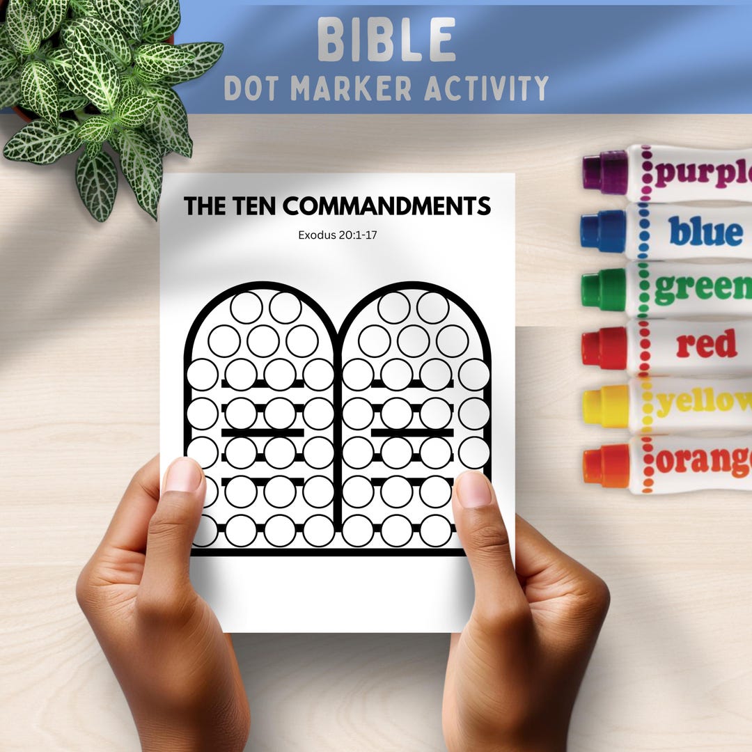 Bible Story Dot Marker, Dot Marker Jesus, Christian Printable for Kid ...