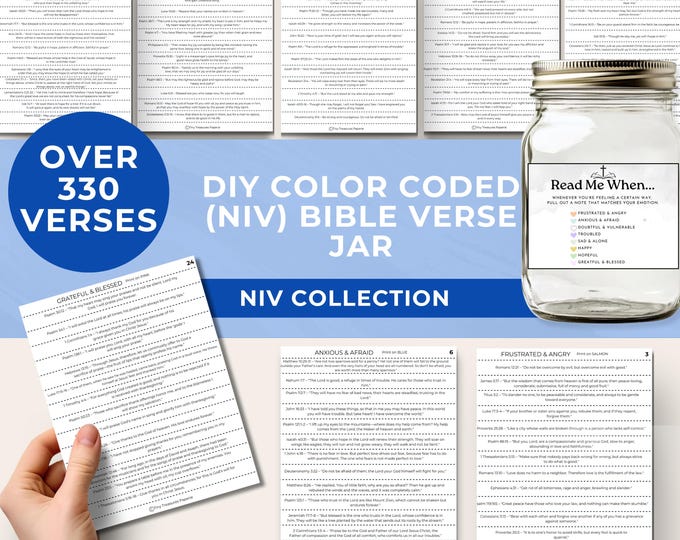 Color Coded Bible Verse Jar. Soul Snacks. Christian Gift for Her. Bible ...