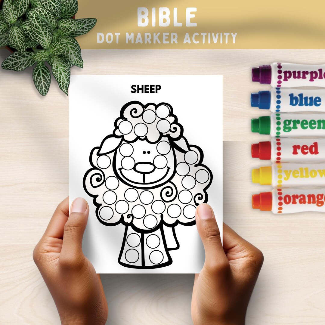 Bible Story Dot Marker, Dot Marker Jesus, Christian Printable for Kids ...