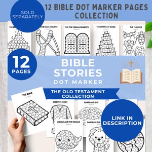 Bible Story Dot Marker, Dot Marker Jesus, Christian Printables for Kids ...