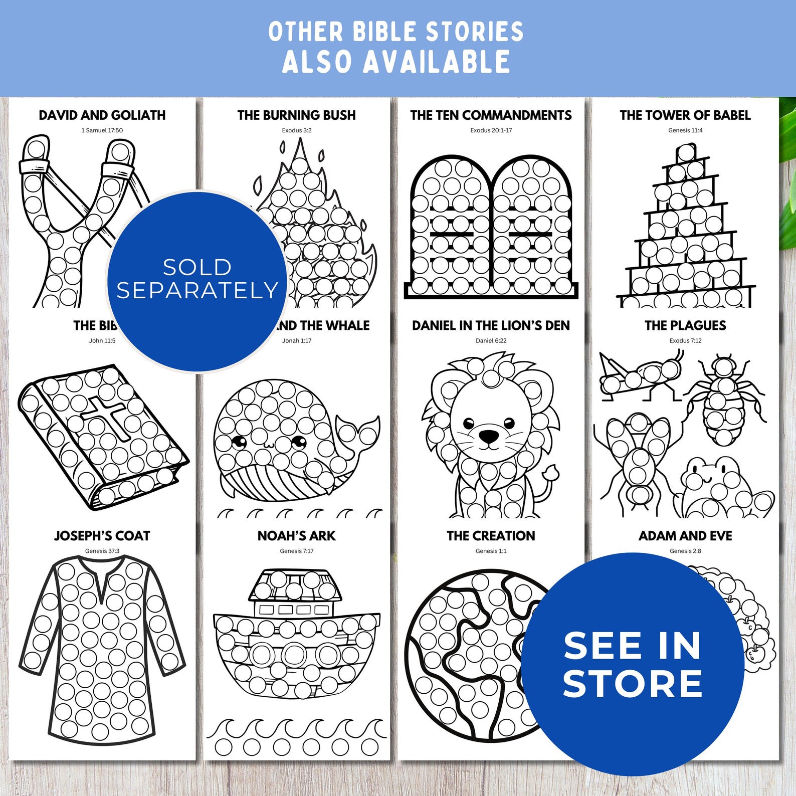 Bible Story Dot Marker, Dot Marker Jesus, Christian Printables for Kids ...