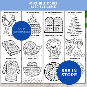 Bible Story Dot Marker, Dot Marker Jesus, Christian Printable for Kids ...