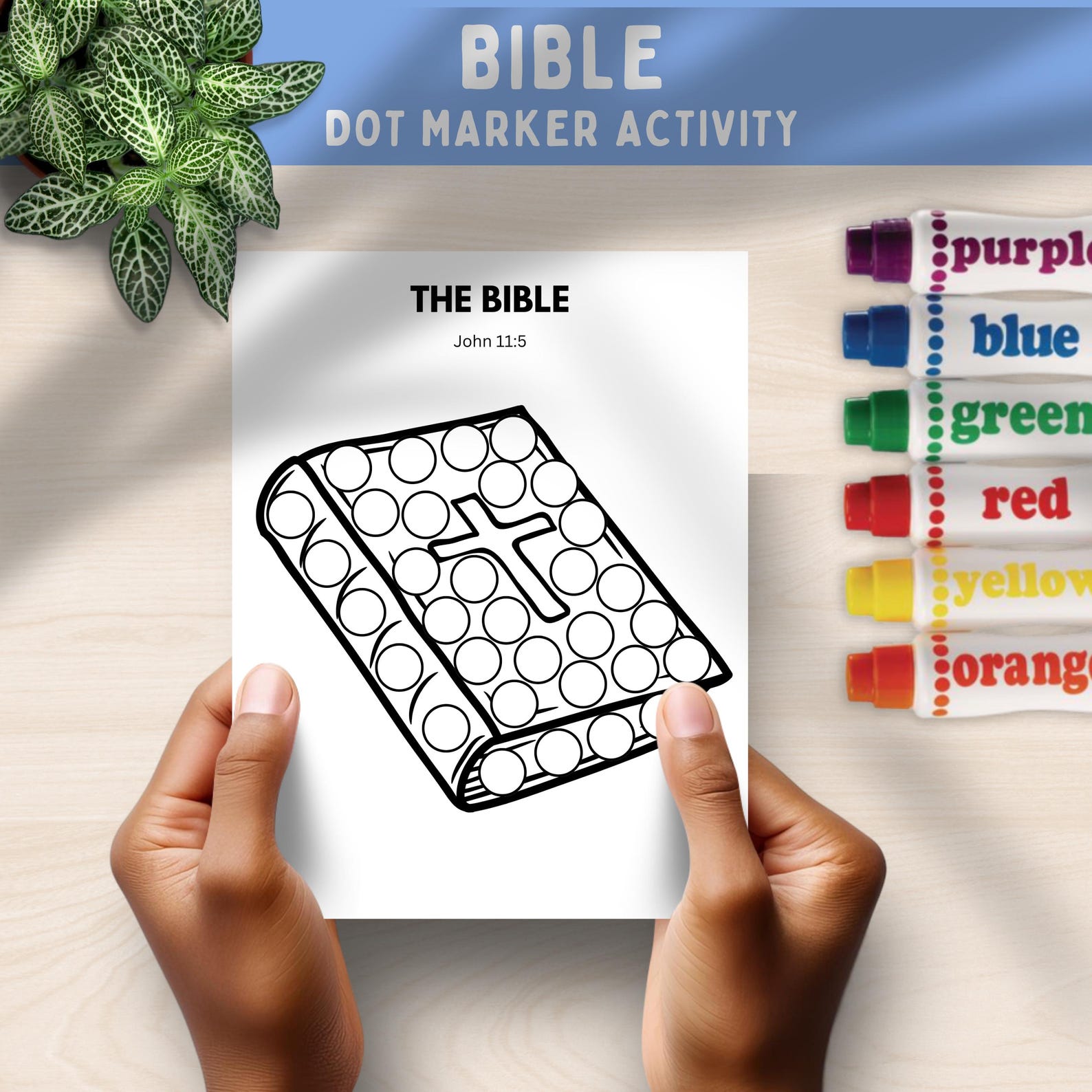 Bible Story Dot Marker, Dot Marker Jesus, Christian Printable for Kids ...