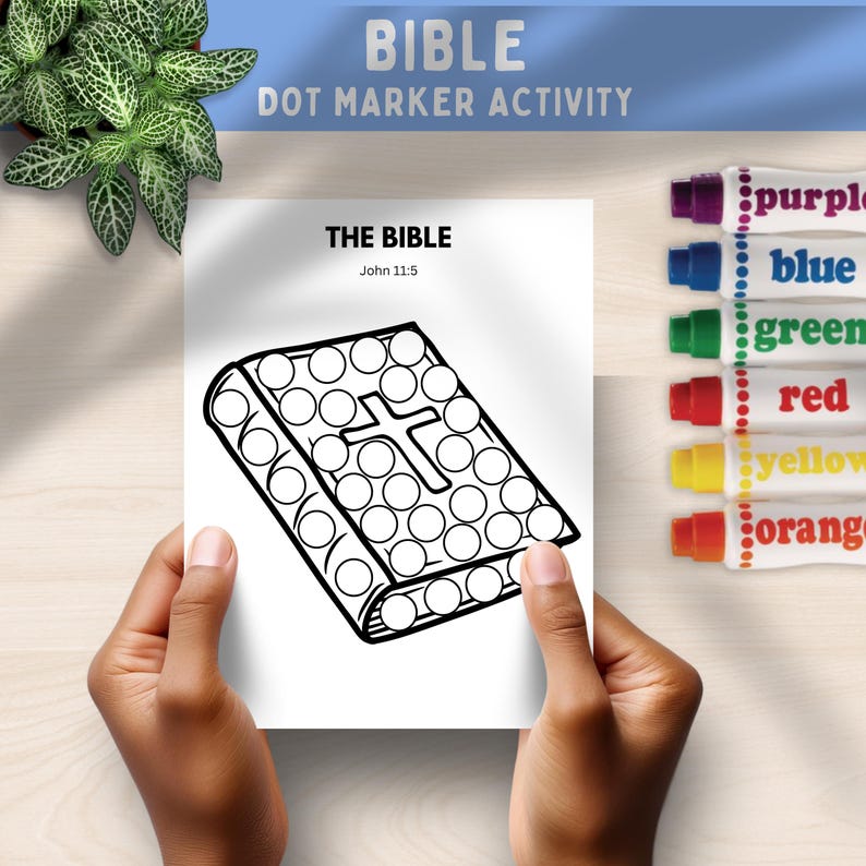 Bible Story Dot Marker, Dot Marker Jesus, Christian Printable for Kids ...