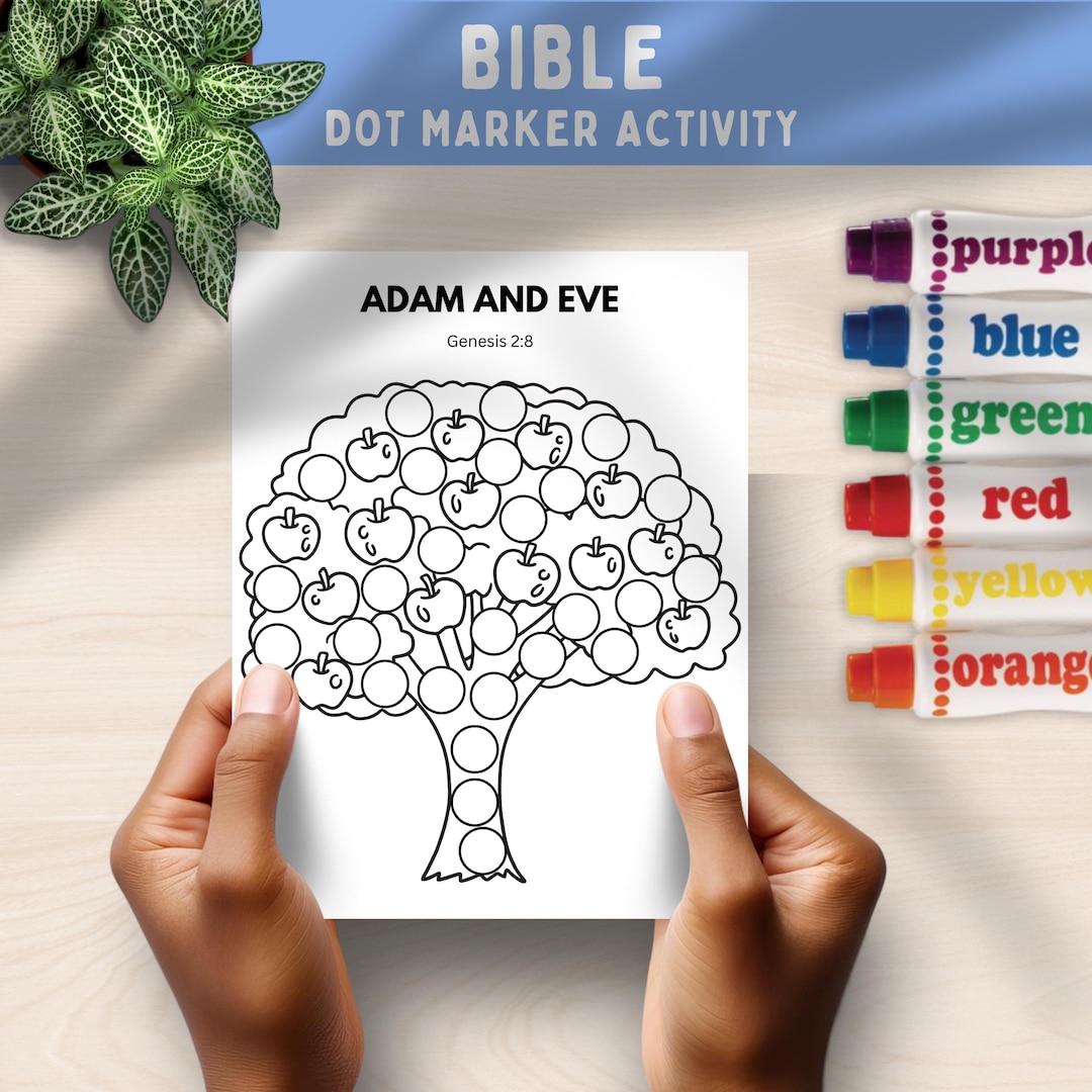 Bible Story Dot Marker, Dot Marker Jesus, Christian Printables for Kids ...