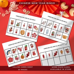 Chinese New Year Bingo, Printable Zodiac for Children, Kids Lunar ...
