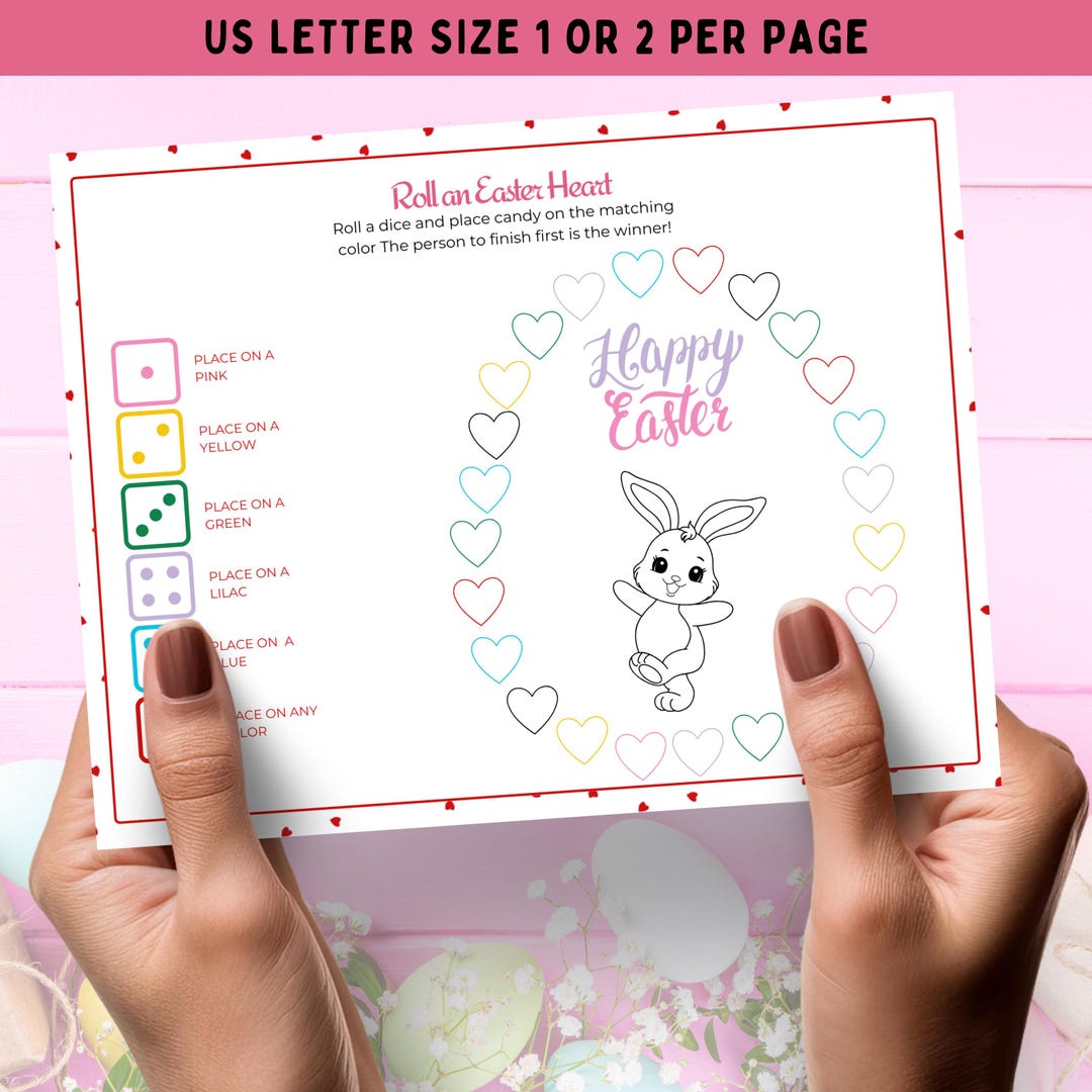 Easter Dice Game Roll an Egg, Printable Activity, Children's Holiday ...