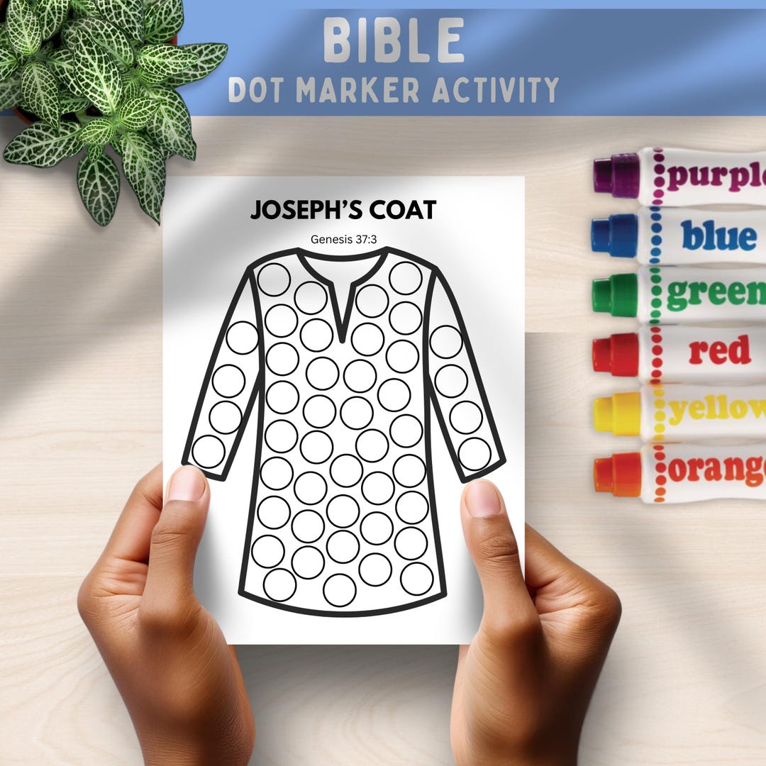 Bible Story Dot Marker, Dot Marker Jesus, Christian Printable for Kids ...
