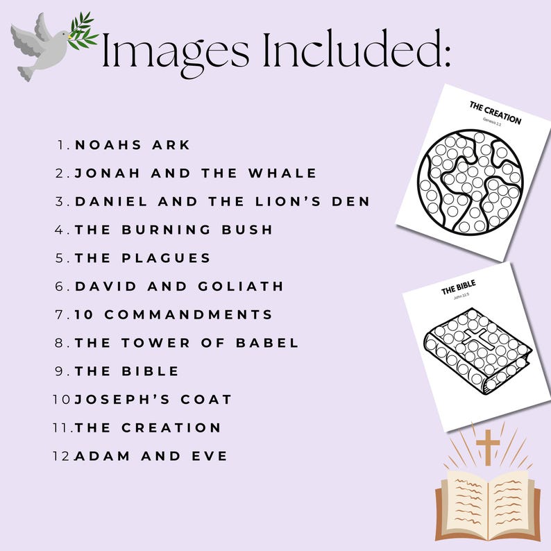 Bible Story Dot Marker, Dot Marker Jesus, Christian Printables for Kids ...