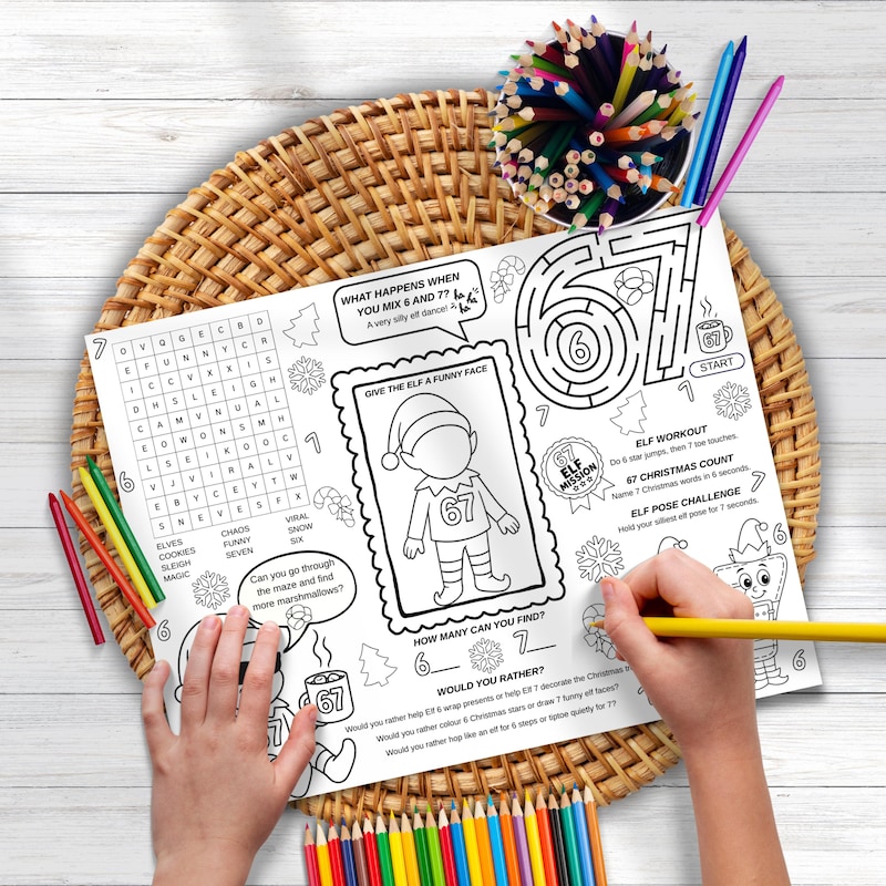 6 7 Coloring Pages Printable - Etsy