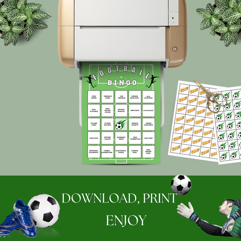 Football Themed Bingo, Printable English Activity, Soccer Activities 20 ...