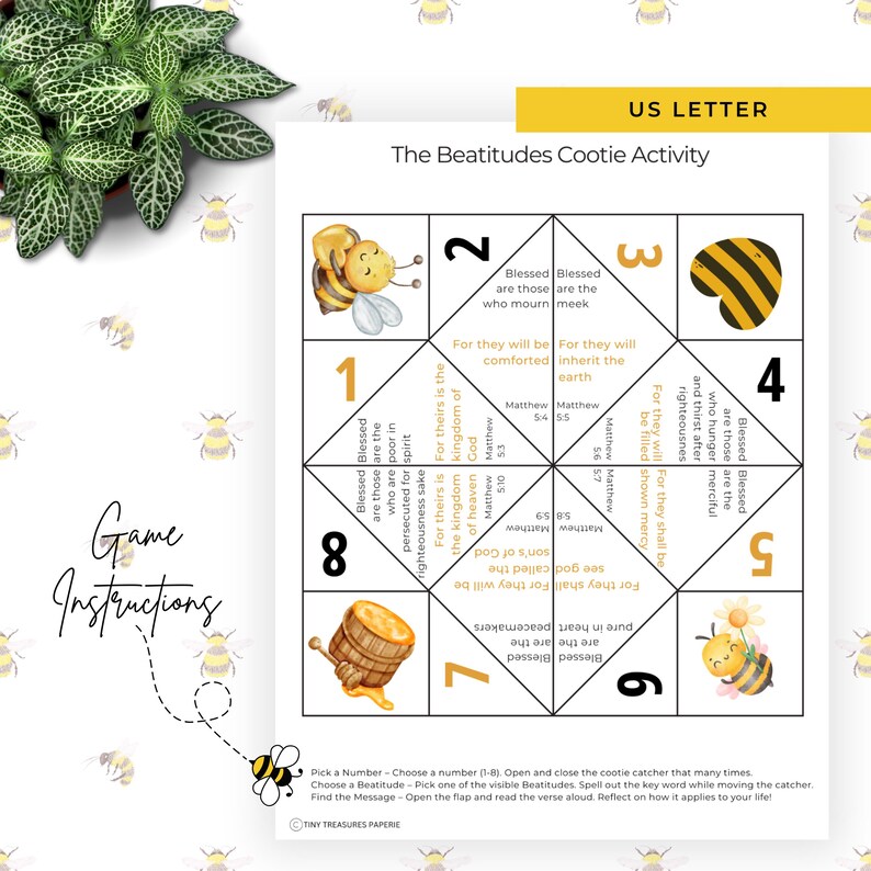 Kids Bible Lesson on Beatitudes, Christian Printable for Kids ...