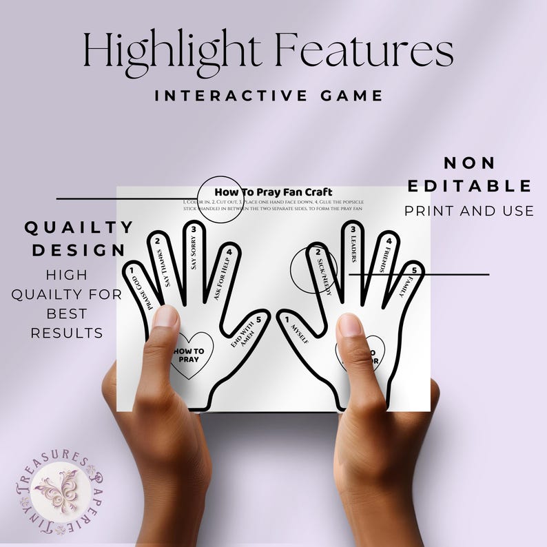 How to Pray Fan Craft for Kids Sunday School Bible Lesson, Teach Me to ...