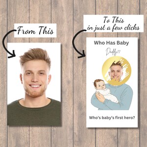 Who Has the Dad Baby Shower Game, Printable Scratch off Cards, Find the ...