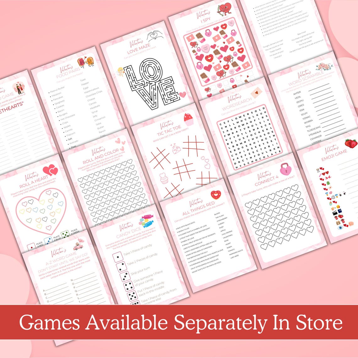 Valentine's Food Pairs Game With Answers, Valentine's Matching Activity ...