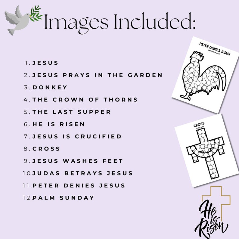 Bible Story Dot Marker, Dot Marker Jesus, Christian Printables for Kids ...