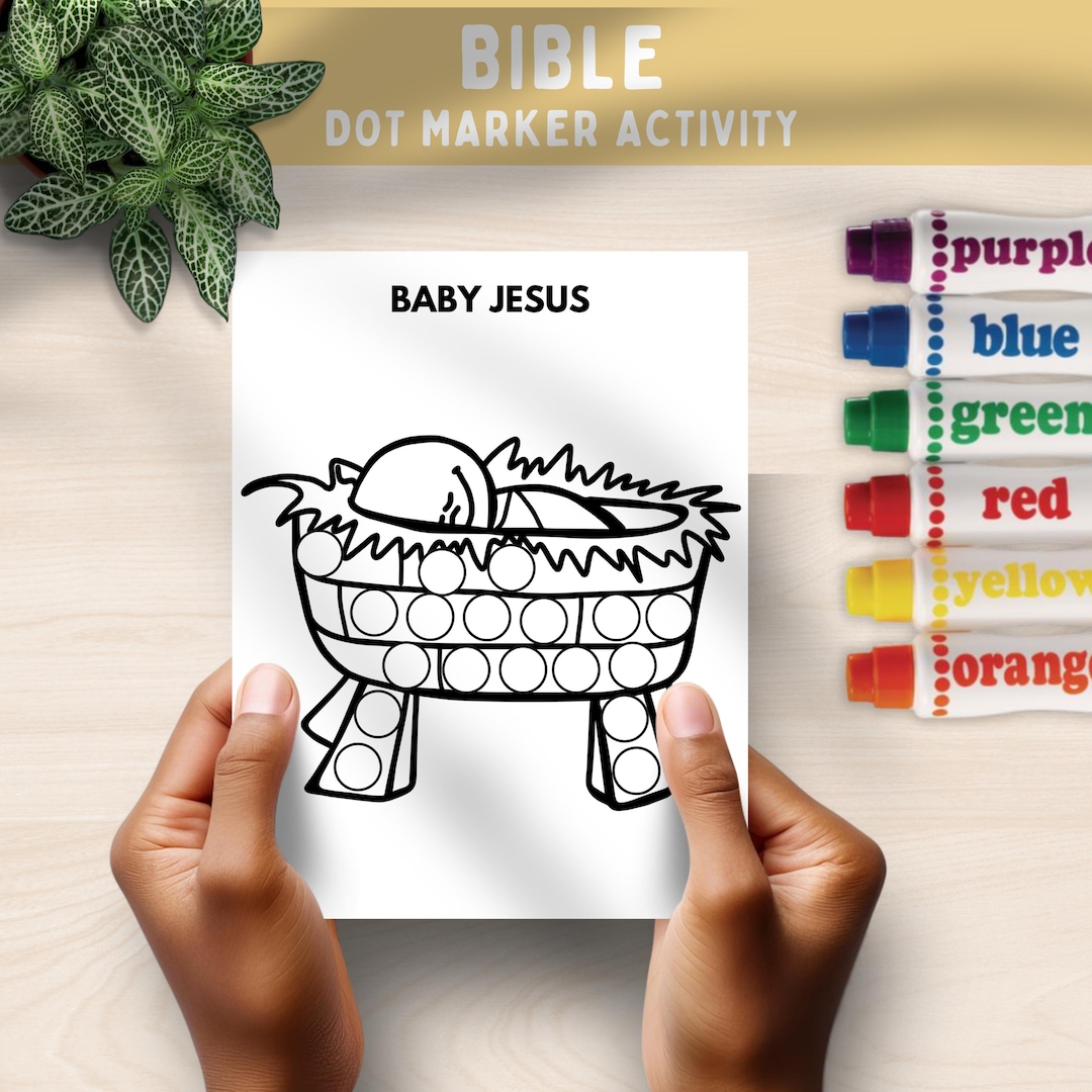 Bible Story Dot Marker, Dot Marker, Christian Printable for Kids ...