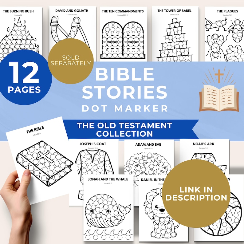 Bible Story Dot Marker, Dot Marker Jesus, Christian Printables for Kids ...