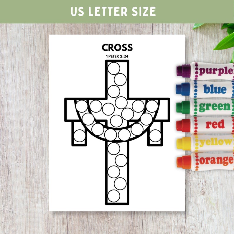 Bible Story Dot Marker, Dot Marker Jesus, Christian Printable for Kids ...