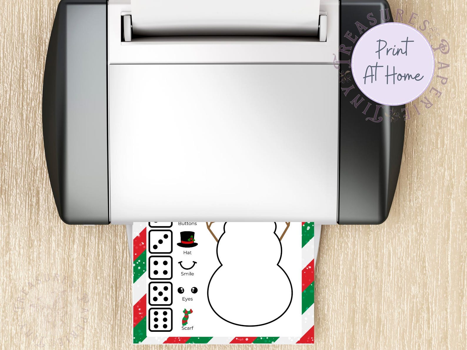 Roll the Snowman Kids Game, Printable Christmas Activity, Children's ...