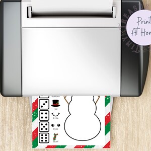Roll the Snowman Kids Game, Printable Christmas Activity, Children's ...