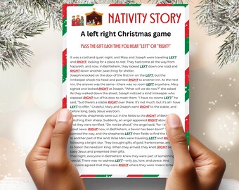 Nativity Story Left Right Game, Christmas Bible Game, Pass the Prize ...