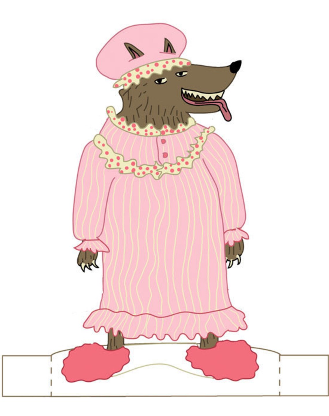 Big Bad Wolf Paper Doll Wolf Paper Doll Fairy Tale Doll Instant ...