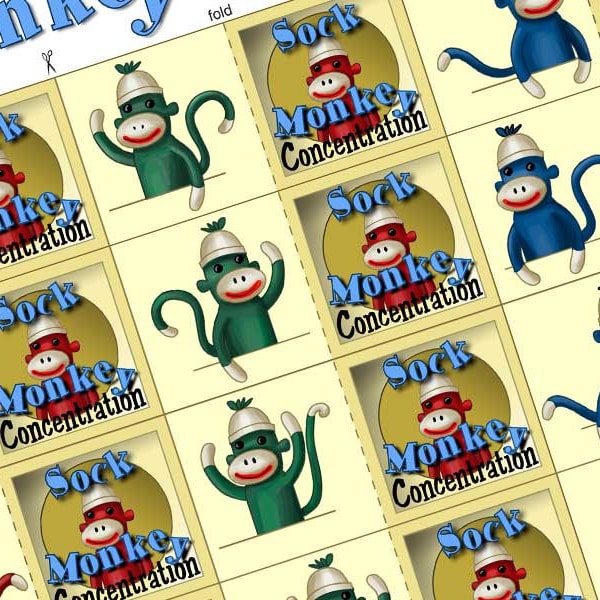 Sock Monkey Game - Etsy